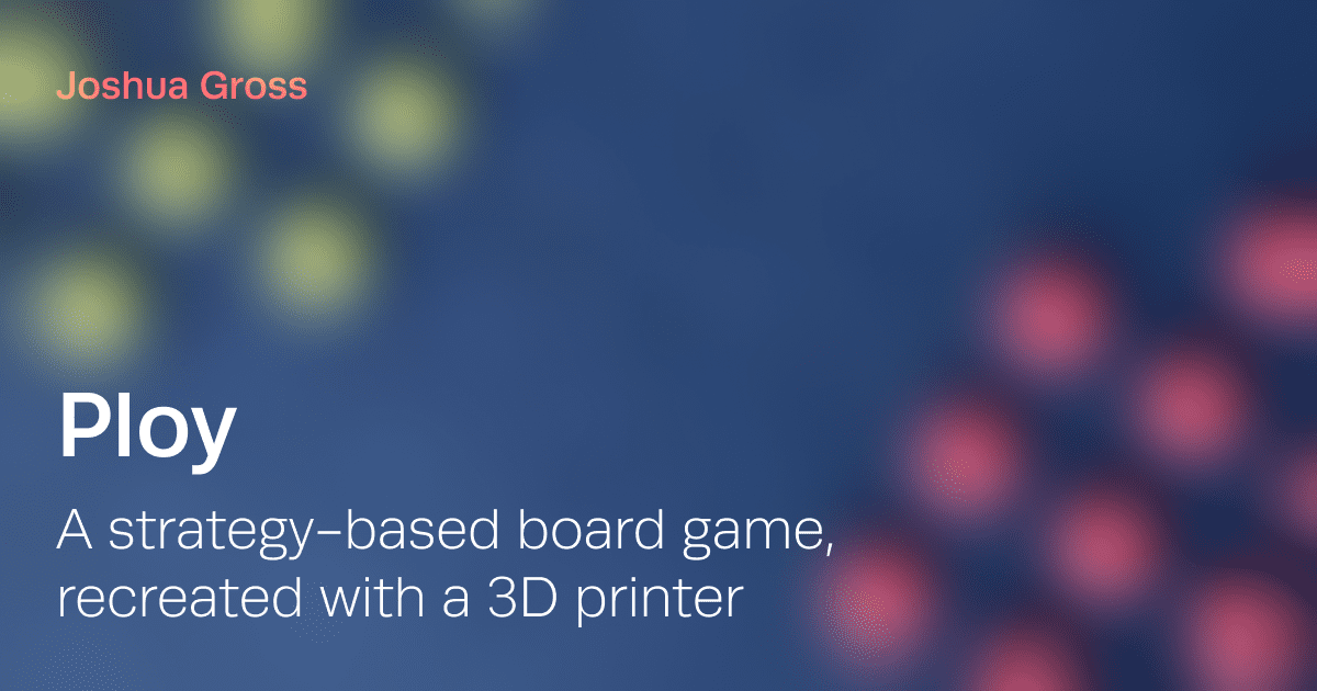 Ploy: A strategy-based board game, recreated with a 3D printer | Joshua ...